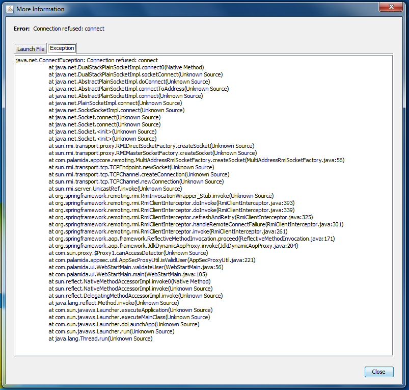 Unable to launch the FlexNet Code Insight Detector application ...