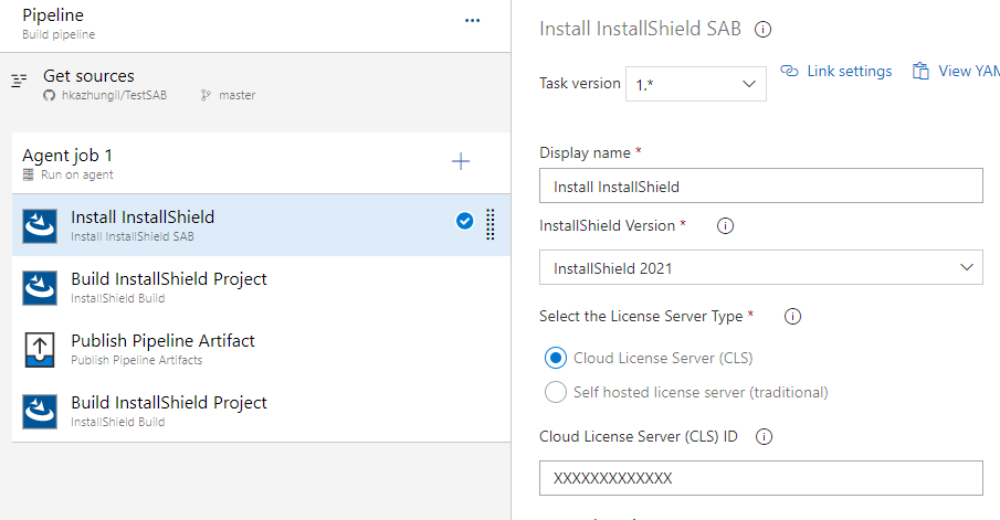 InstallShield Azure DevOps Build Extension