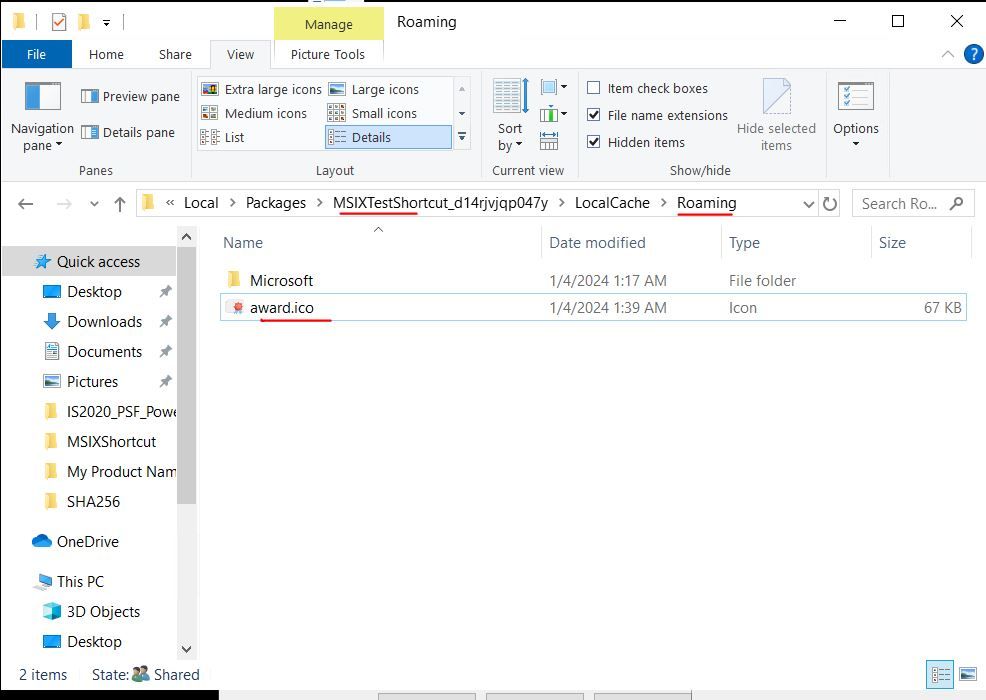 How to Create Desktop Shortcuts in a MSIX Project Using the Package Support Framework