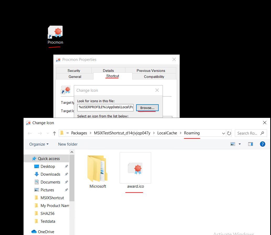 How to Create Desktop Shortcuts in a MSIX Project Using the Package Support Framework