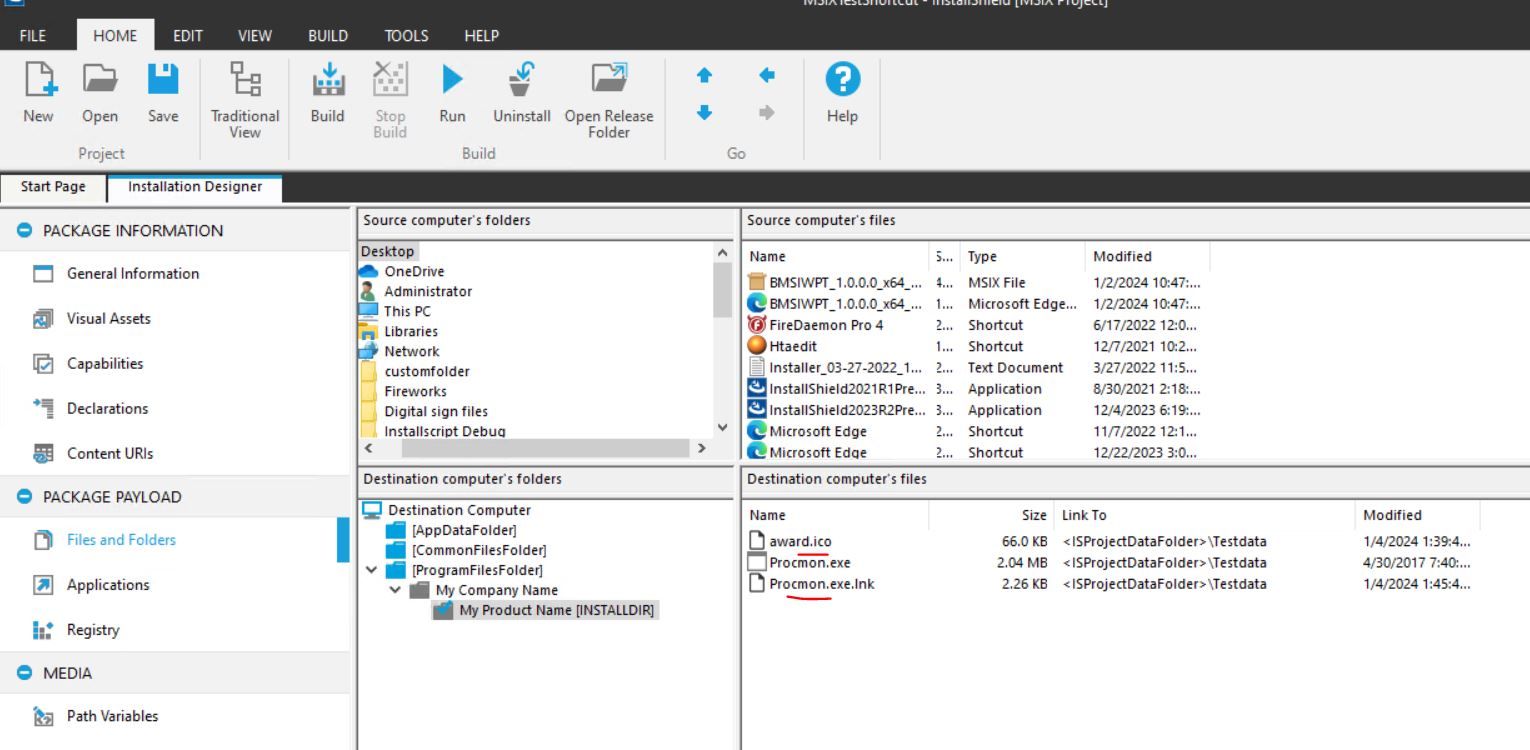 How to Create Desktop Shortcuts in a MSIX Project Using the Package Support Framework