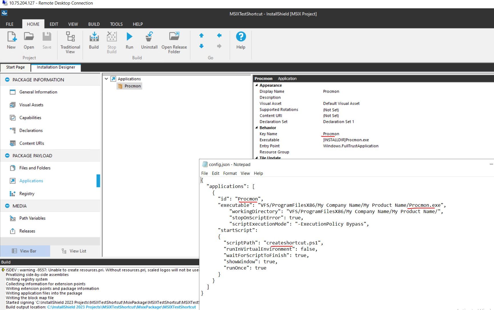 How to Create Desktop Shortcuts in a MSIX Project Using the Package Support Framework