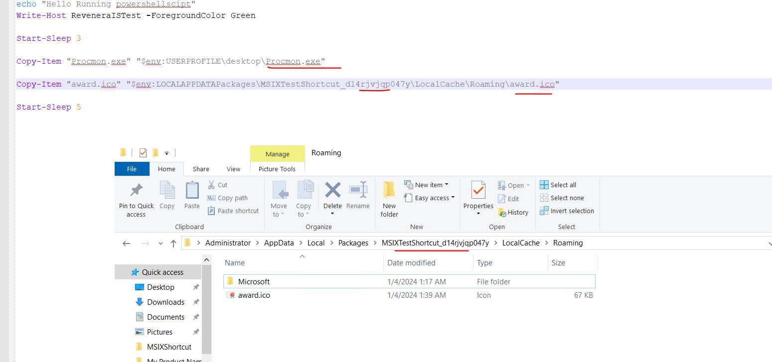 How to Create Desktop Shortcuts in a MSIX Project Using the Package Support Framework