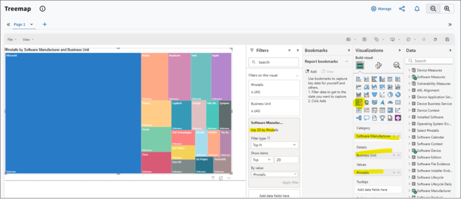 Implementing a treemap as an alternative to a heatmap in Power BI ...