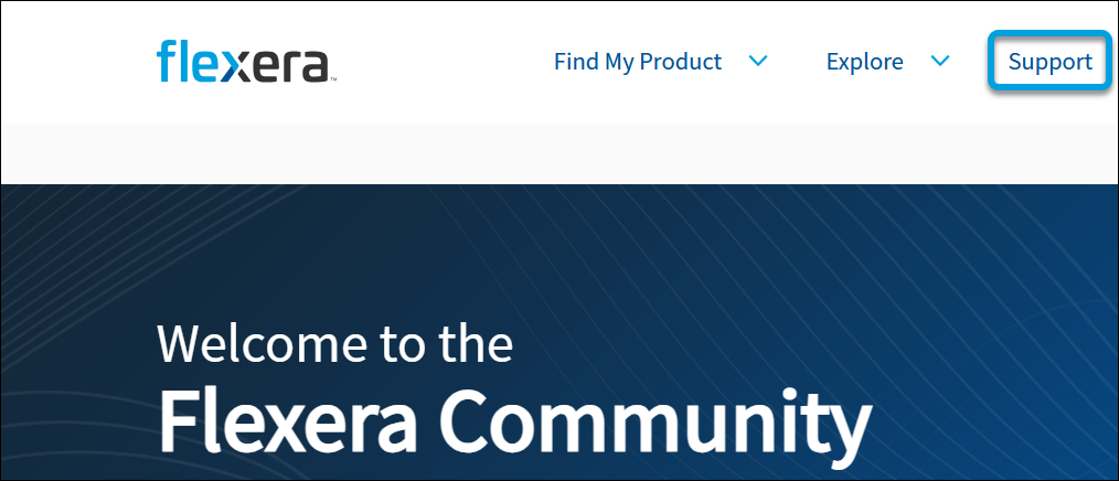 Open a support case in the Flexera Community